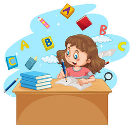 Do Homework Cartoon Vector Images (over 620)