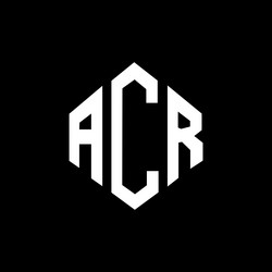 Acr letter logo design with polygon shape Vector Image