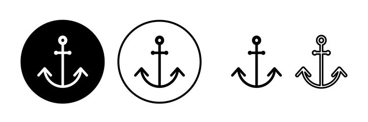 Anchor icon anchor sign marine symbol Royalty Free Vector