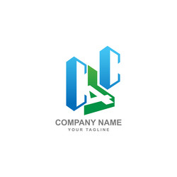C4 logo design template graphic branding element Vector Image