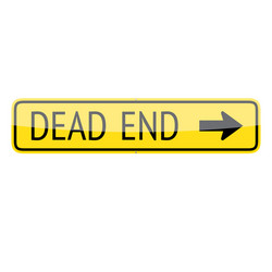 Dead end sign Royalty Free Vector Image - VectorStock