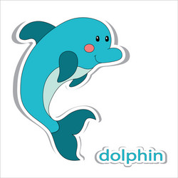 Angry dolphin cartoon Royalty Free Vector Image