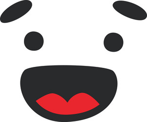 Interested character face Royalty Free Vector Image