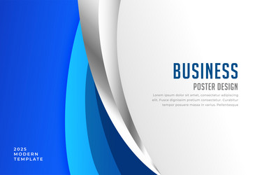 Modern blue business presentation template Vector Image