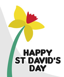 Happy st davids day march 1 Royalty Free Vector Image