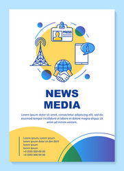 Telecommunication industry poster template layout Vector Image
