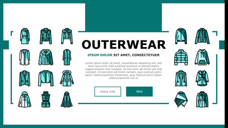 Fashion and clothes landing header Royalty Free Vector Image