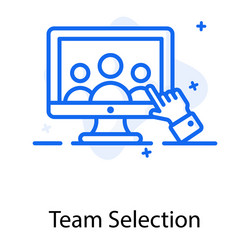 Team selection Royalty Free Vector Image - VectorStock