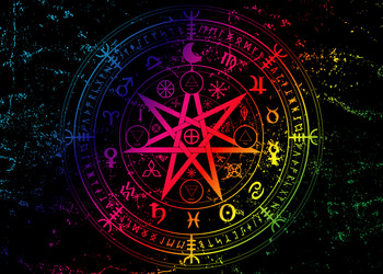 Wiccan symbol of protection set of mandala wicca Vector Image