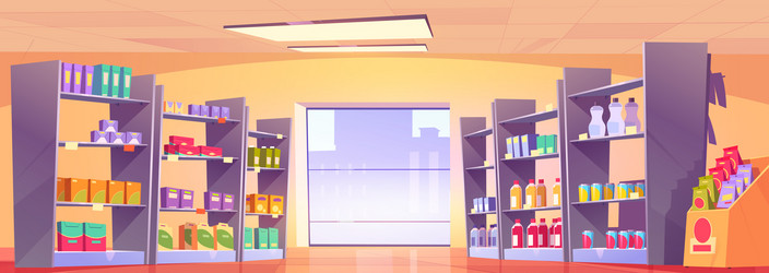 Cartoon Supermarket Background
