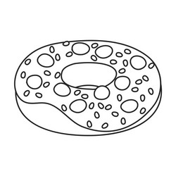 Doughnut outline icon Royalty Free Vector Image