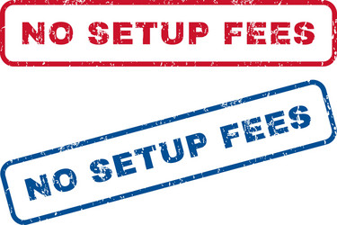 No setup fees rubber stamp Royalty Free Vector Image