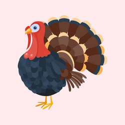 Male turkey Royalty Free Vector Image - VectorStock