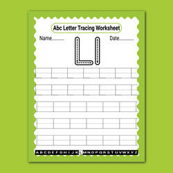 Uppercase and lowercase letter tracing worksheets Vector Image