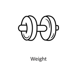 Weight fill outline icon design Royalty Free Vector Image
