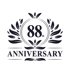 88 years anniversary logo 88th Royalty Free Vector Image