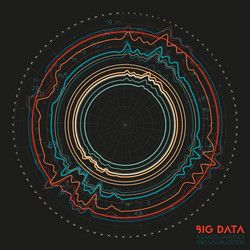 Big data round visualization Royalty Free Vector Image