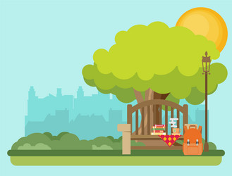 Bench Under Tree Vector Images (over 100)