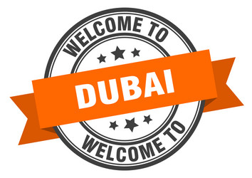Welcome to dubai stamp Royalty Free Vector Image