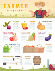 Agriculture farm infographic poster Royalty Free Vector