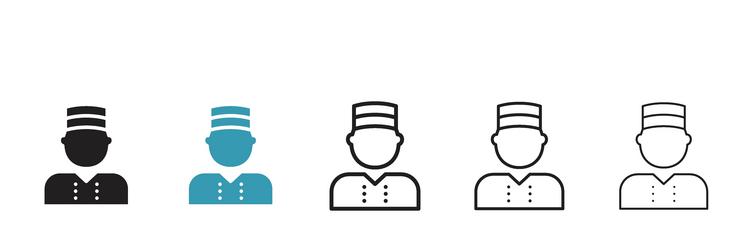 Porter icon set service hotel key symbol Vector Image