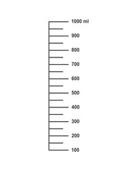 Scale with 1 liter or 1000 ml liquid volume Vector Image
