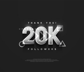 10k followers background thank you with silver Vector Image