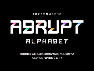 Abstract alphabet font art typography for designs Vector Image