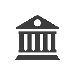 Icon of bank on white background Royalty Free Vector Image