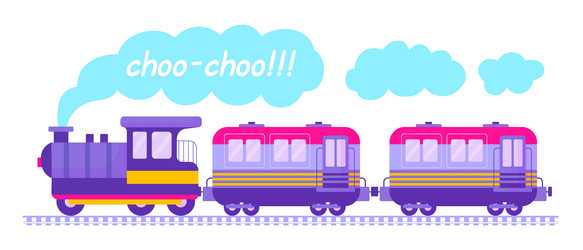 Animated train Royalty Free Vector Image - VectorStock