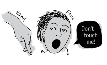 Dont touch your face Royalty Free Vector Image