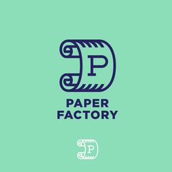 Logo paper roll mills branding business papers Vector Image