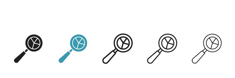 Prediction icon set analysis and predict forecast Vector Image