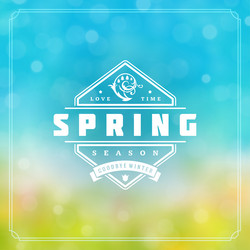 Spring badge typographic design greeting Vector Image