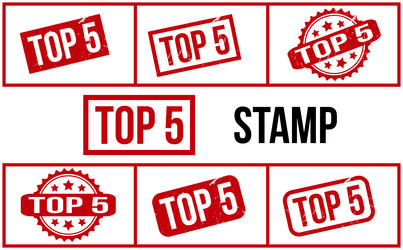 Top 5 rubber stamp seal Royalty Free Vector Image
