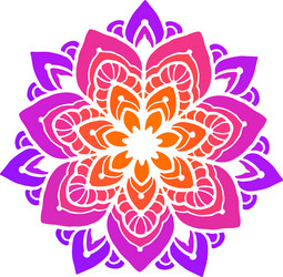 Folk art scandinavian mandala design Royalty Free Vector