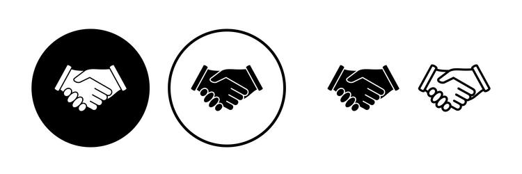 Hand shake icon business handshake contract Vector Image