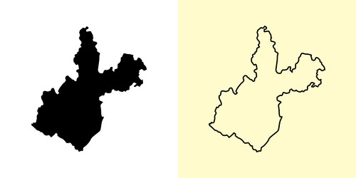 Iloilo map philippines asia filled and outline Vector Image