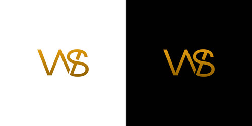 Modern and elegant ws initials logo design 3 Vector Image