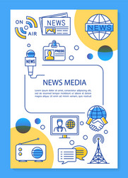 Telecommunication industry poster template layout Vector Image