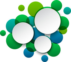 Round paper label on balloons Royalty Free Vector Image