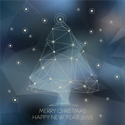 Abstract polygon christmas tree Royalty Free Vector Image