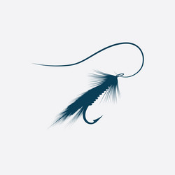 Fly fishing lure Royalty Free Vector Image - VectorStock