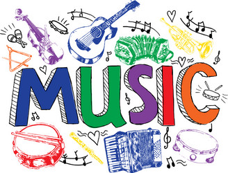 Musical Lettering Art Royalty Free Vector Image