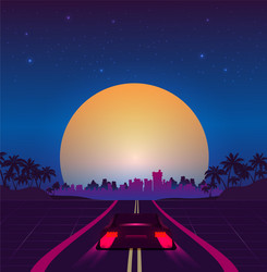 Retro futuristic background Royalty Free Vector Image