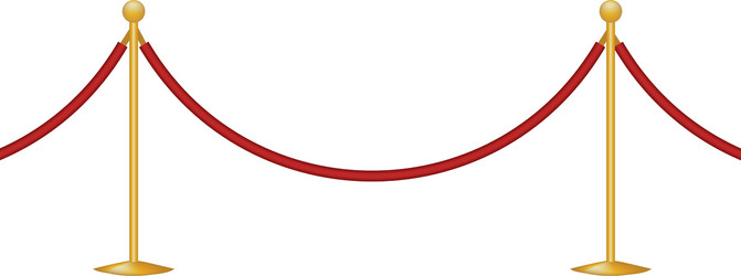 Red carpet and stantion Royalty Free Vector Image