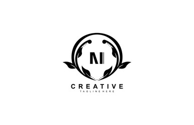 Initial letter m rounded shape wavy stylish Vector Image