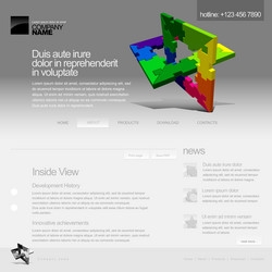 Gray website template 960 grid Royalty Free Vector Image