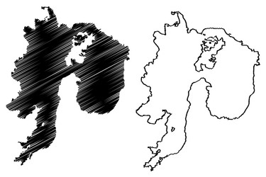 Lake sarez republic of tajikistan map scribble Vector Image