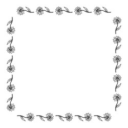 Square Borders Black and White Flower Border Vector Images (over 1,900)